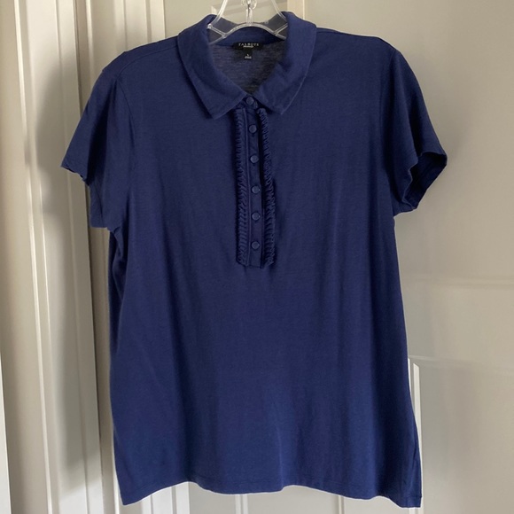 Talbots | Tops | Talbots Ruffled Polo | Poshmark